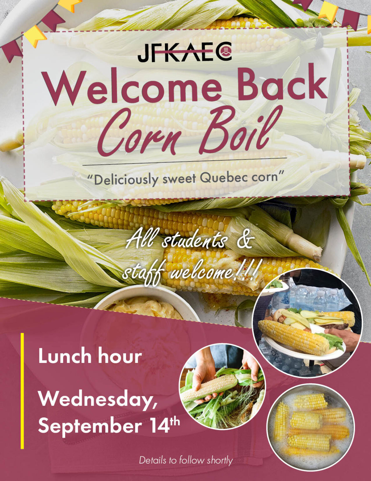 Welcome Back Corn Boil - John F. Kennedy Adult Education Centre